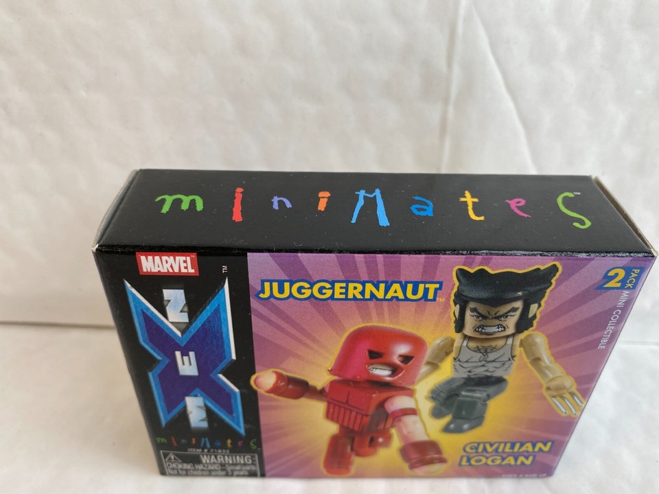 BNIB MARVEL X-MEN MINIMATES SERIES JUGGERNAUT & CIVILLIAN LOGAN TOY ...