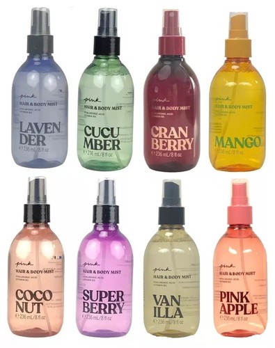 VICTORIA'S SECRET PINK HAIR & BODY MIST SPRAY HYALURONIC ACID VITAMIN ...
