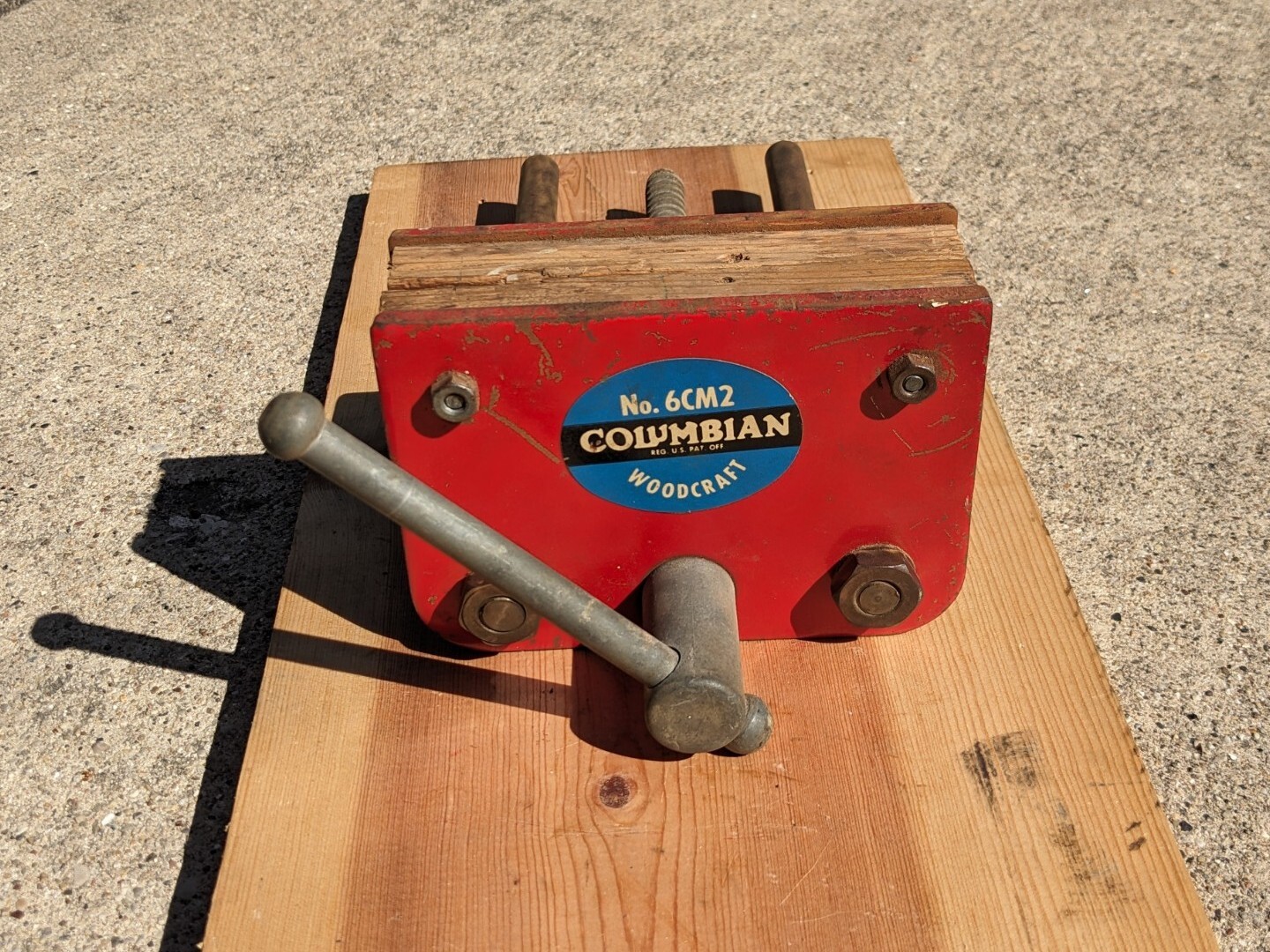 Vintage RED Columbian 6CM2 Undermount Woodworking Vise, 6" Jaws, 6 ...