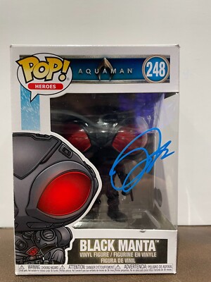 YAHYA ABDUL-MATEEN SIGNED BLACK MANTA FUNKO POP 248 AQUAMAN BECKETT BAS ...