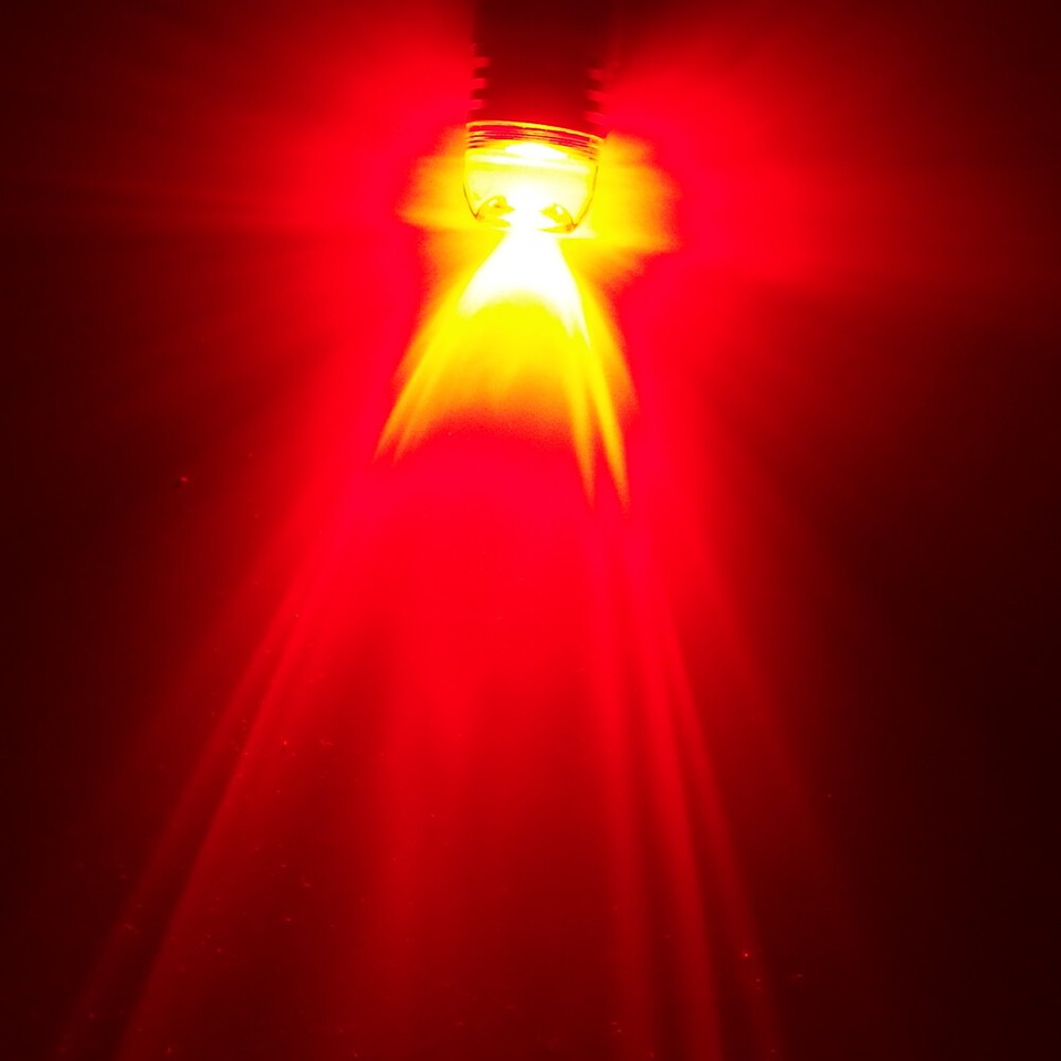 Red 5-times Strobe Flashing Rear Alert Safety LED Brake Light Tail ...