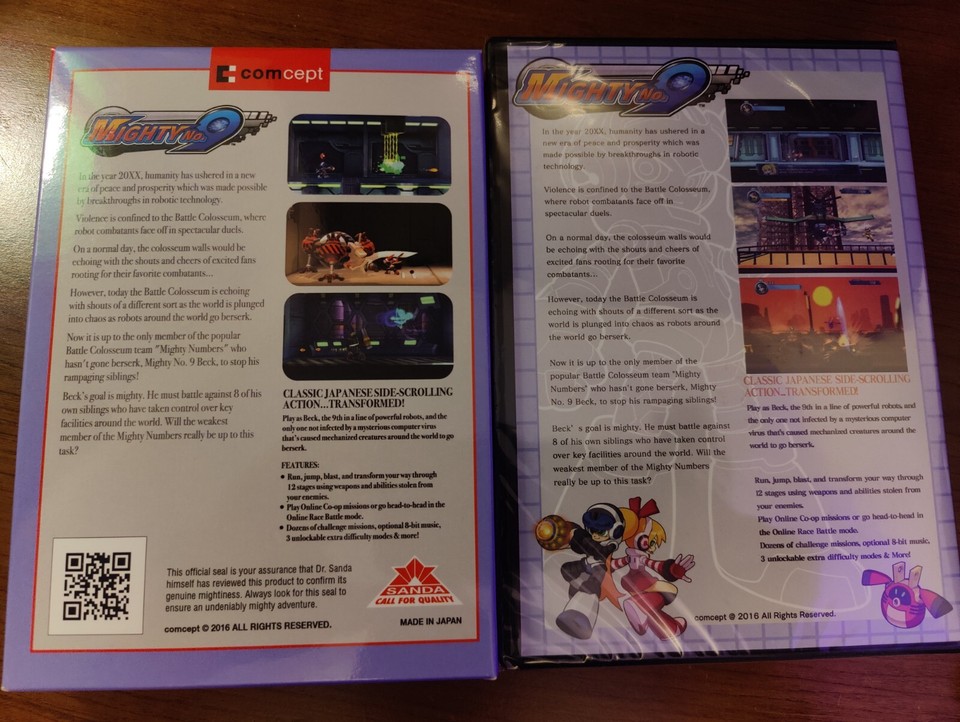Mighty No. 9 w/Kickstarter exlcusive Famicom box and manual! BRAND NEW ...