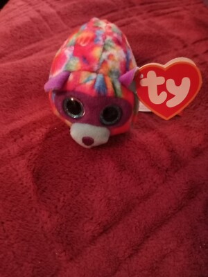 McDONALDS TY TEENY TYs BEANIE BOOS 4”Rugger Raccoon Plush Doll Happy ...