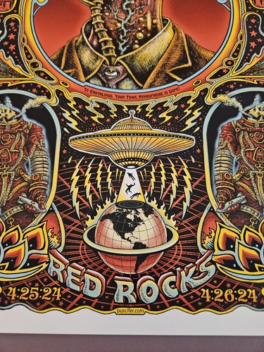 EMEK Puscifer Sessanta Poster Red Rocks N2 2024 Official Mint | eBay
