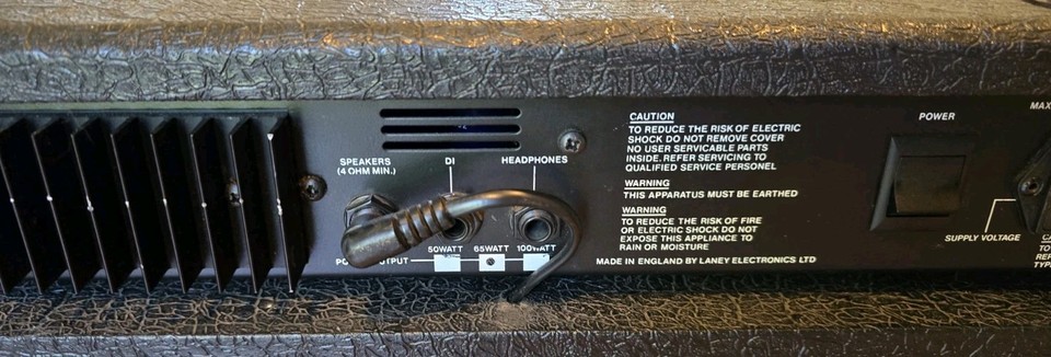 Rare Vintage 1990's LANEY Linebacker Reverb PL65 Guitar Combo Amplifier ...