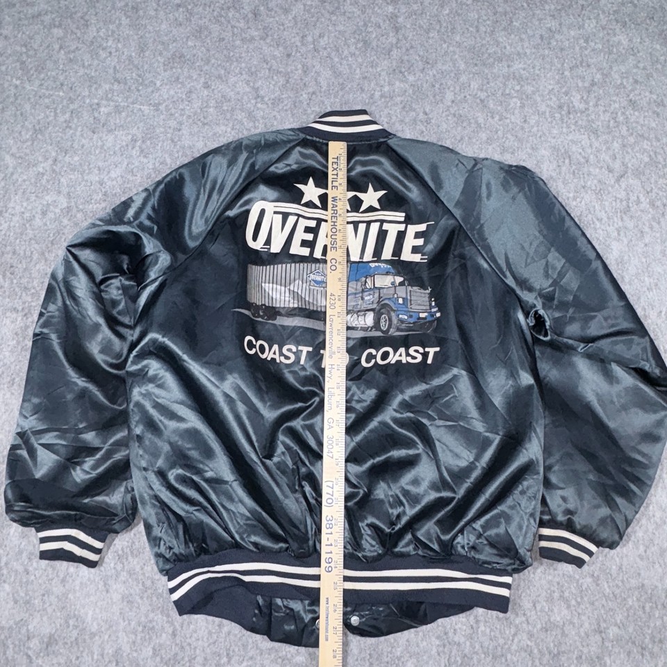 Vintage Hartwell Overnite Transportation Trucking Jacket Mens Large USA ...