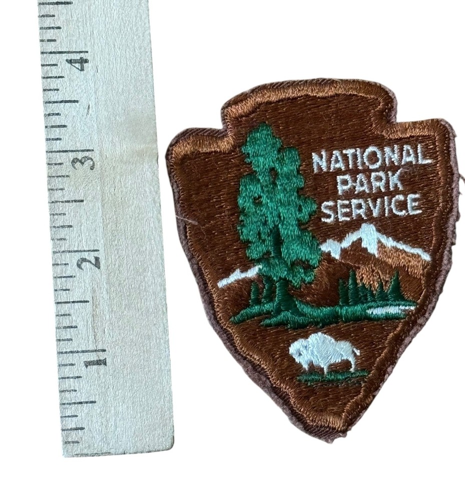 Vintage National Park Service NPS Arrowhead Buffalo Patch Embroidered ...
