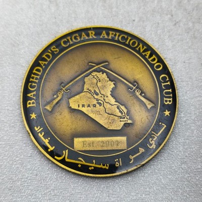 Baghdad's Cigar Aficionado Club Challenge Coin | eBay