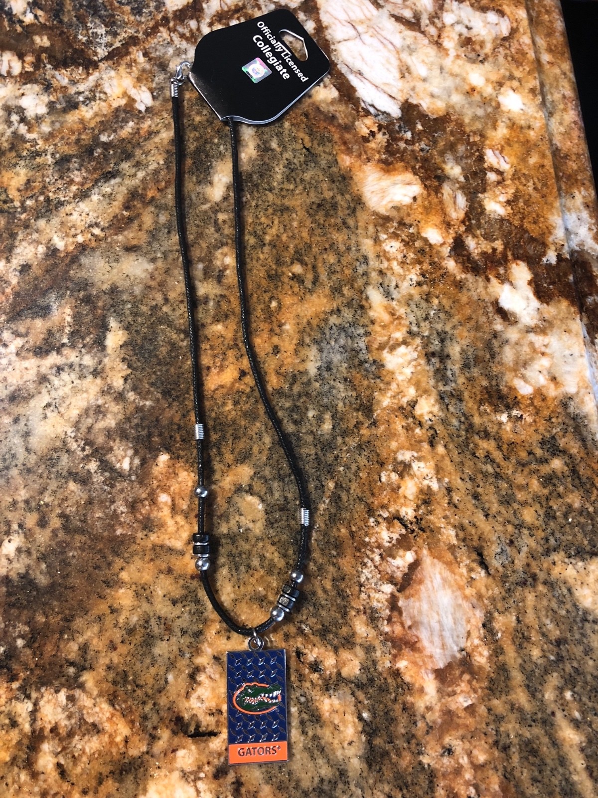 Florida Gators Necklace Black Cord Large Metal Pendant Officialy ...