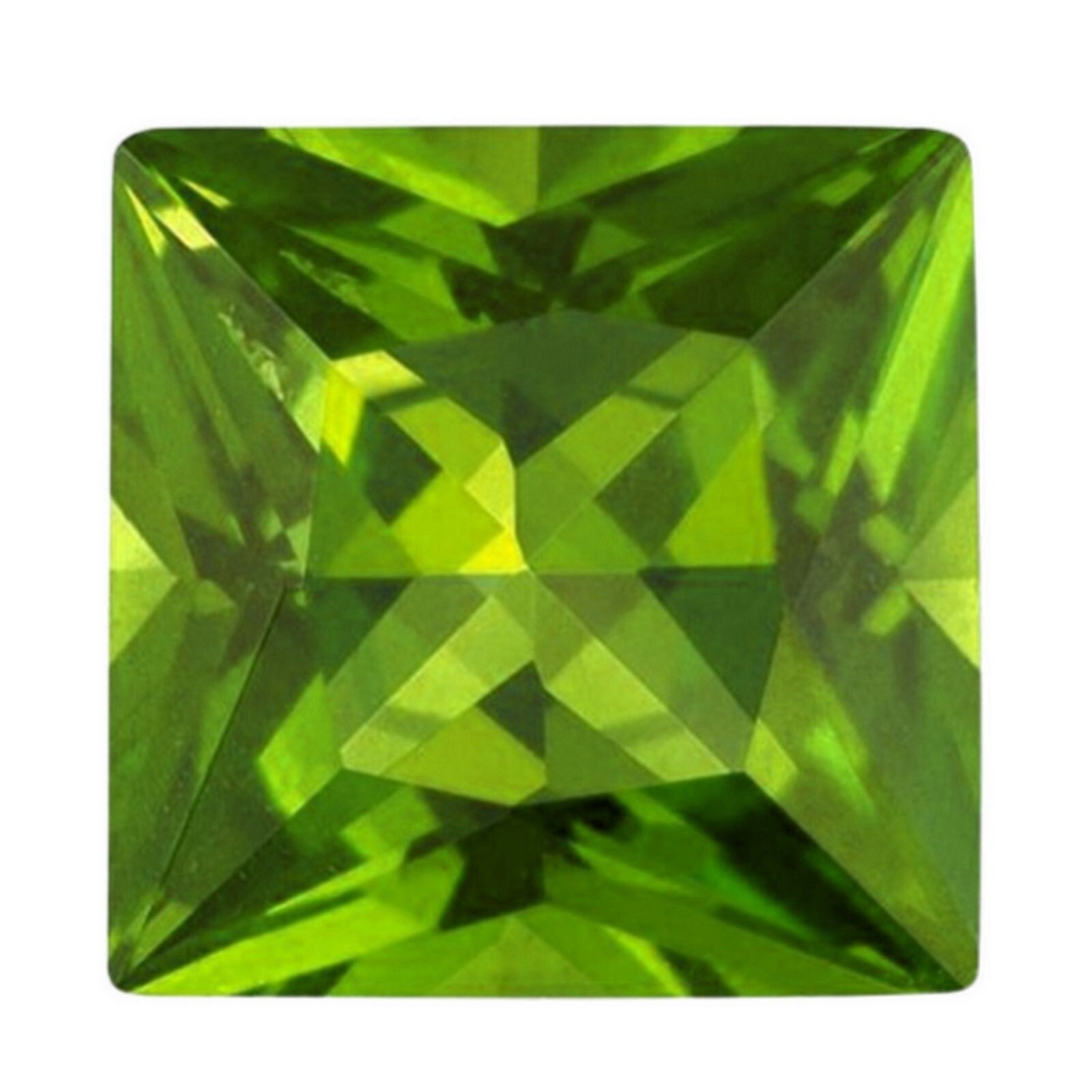 Peridot Square Cut Loose Gemstone 10mm VVS Loose Gemstone 4.1 Cts | eBay