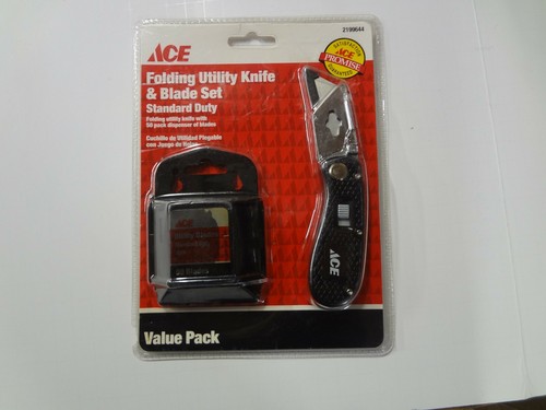ACE Standard Duty Folding Utility Knife and Blade Set with 50 Blades | eBay