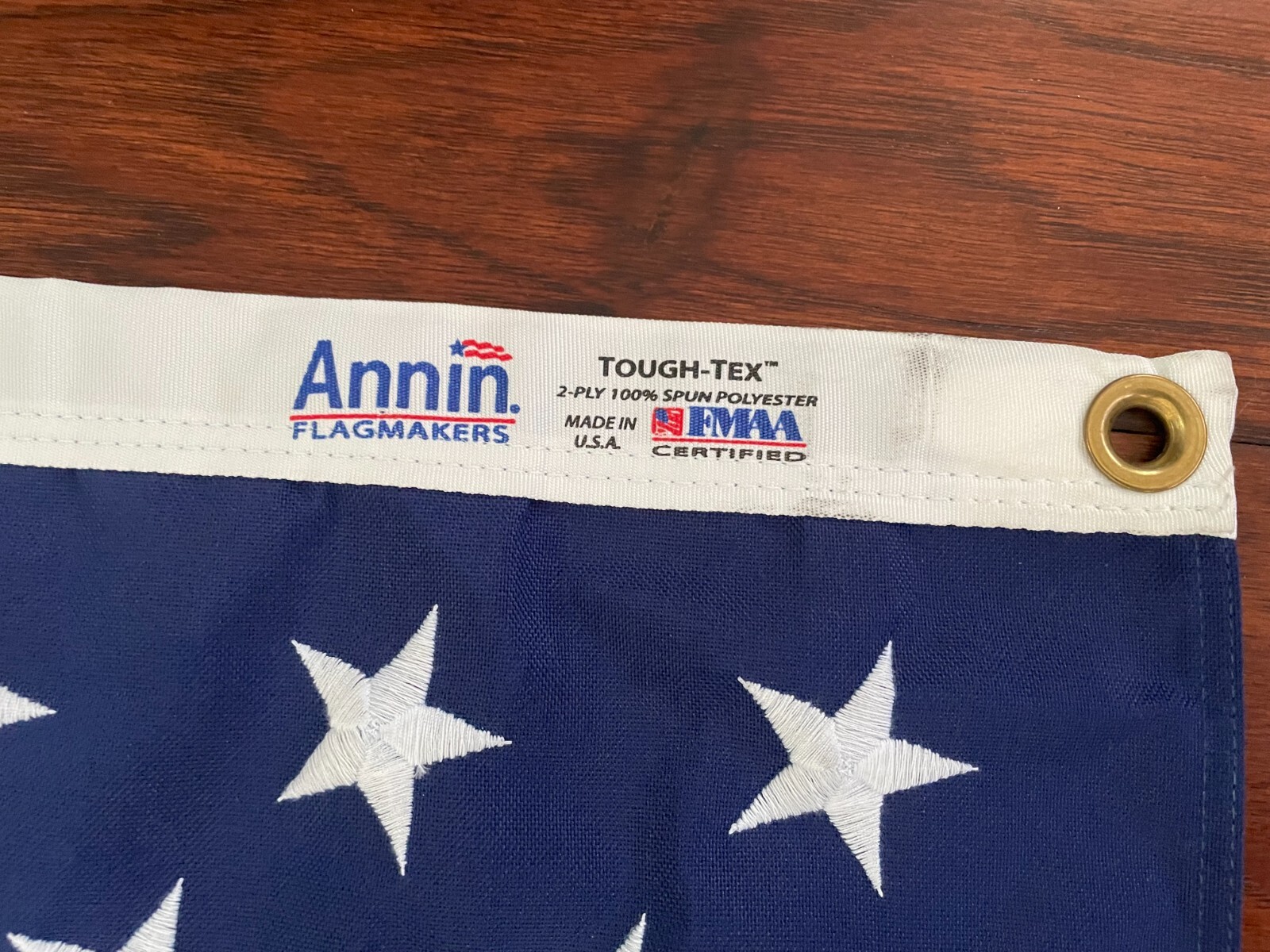 Annin American Flag Tough-Tex Polyester Flag W/EMBROIDERED STARS USA ...