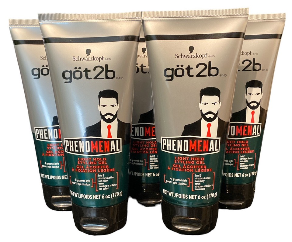 5 X Got2b Phenomenal Light Hold Styling Gel Schwarzkopf Men | eBay