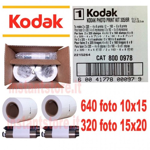 Kodak Photo Print Kit for 305 / 6R Kiosk 640 Photo Printer. 41778000977 ...