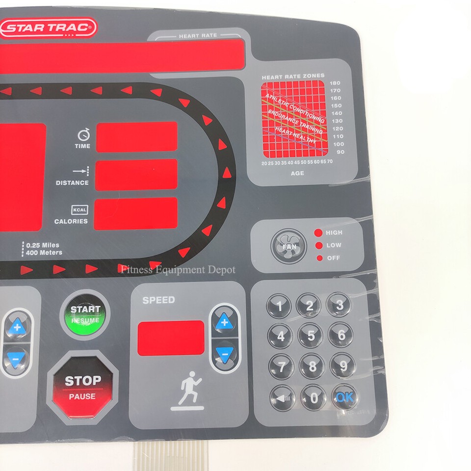 Keypad STAR TRAC 7532 7632 7600 Treadmill Button Panel Control Membrane ...