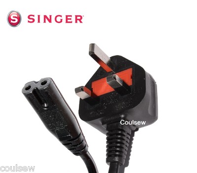 SEWING MACHINE MAINS POWER LEAD CABLE UK FITS SINGER CONFIDENCE ...