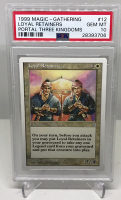 MTG MAGIC THE GATHERING LOYAL RETAINERS PORTAL THREE KINGDOMS PSA 10 ...