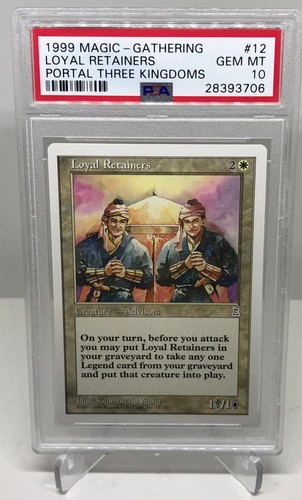 MTG MAGIC THE GATHERING LOYAL RETAINERS PORTAL THREE KINGDOMS PSA 10 ...