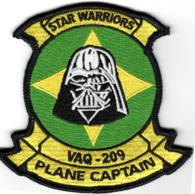 4" NAVY VAQ-209 PLANE CAPTAIN EMBROIDERED PATCH | eBay