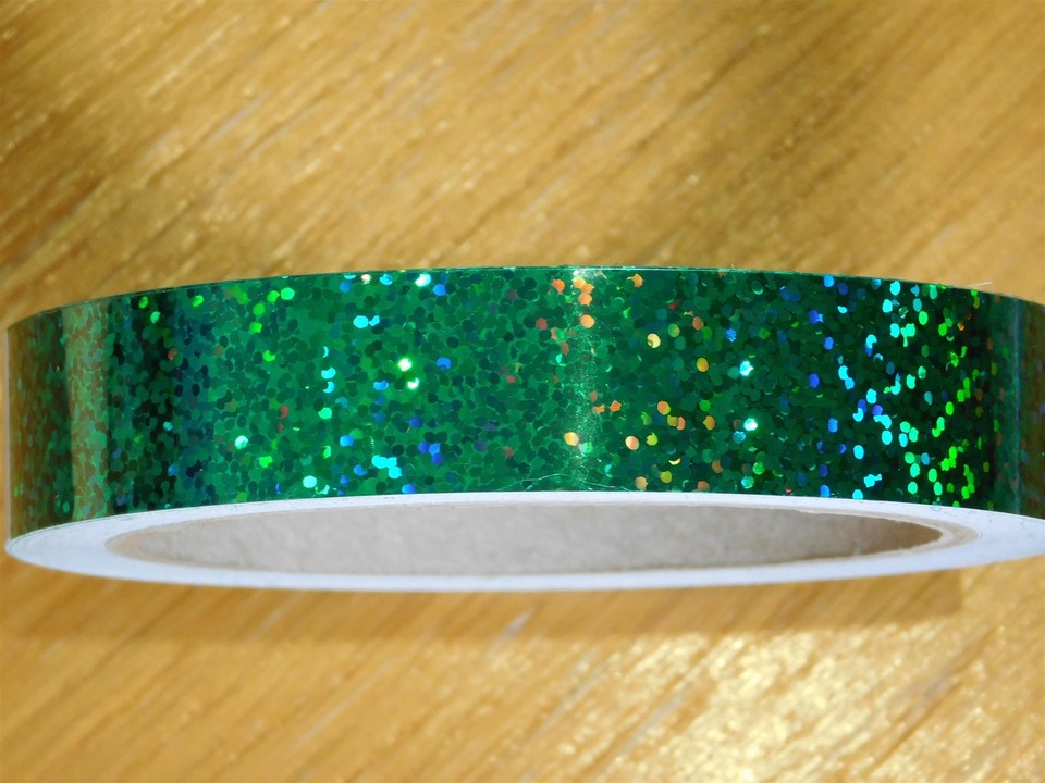 Holographic Hoop Tape - Glitter Multi Dot - Self Adhesive - 20mm x 10m ...