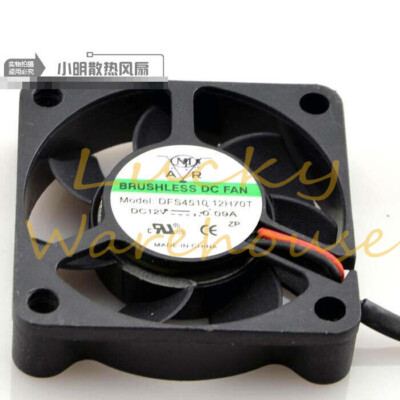 1PC dfs4510 12h70t industrial fan 4510 12V 45mm oil bearing 4.5CM ...