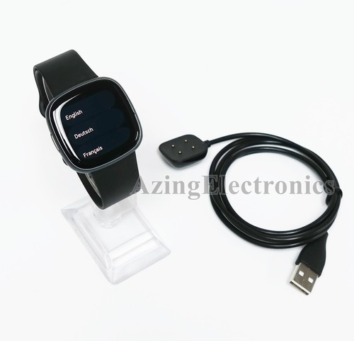 Fitbit Versa 4 Fitness Smartwatch - Graphite Aluminum / Black Large ...