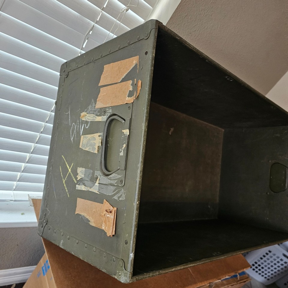 Lt Col Jonh T Hazard Military TRUNK Army USAF chest foot locker WWII ...