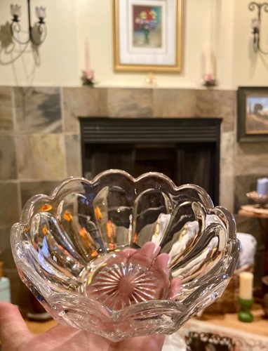 Antique Edwardian Heisey Glass Co. clear pressed bowl PEERLESS | eBay