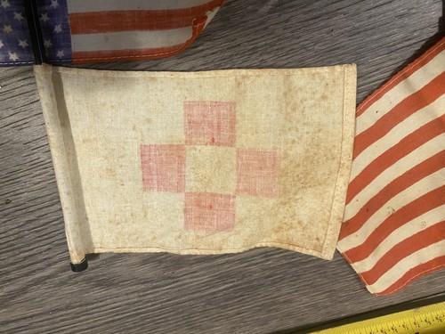 2 Five Star Green Jeep &First Aid Flags vintage Original Hasbro 1964 | eBay