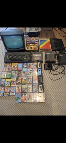 Amstrad CPC 464 Computer with Green Monitor, 40+ Games, Joystick and ...