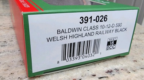 Bachmann 391-026 Baldwin Class 10-12-D '590' WHR BLACK oo9 Gauge. DCC ...