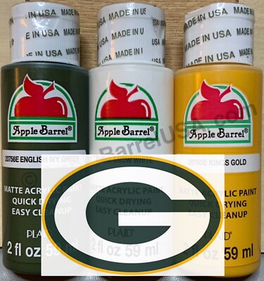 Acrylic Paint Set inspired by the NFL Green Pay Packers Team & Logo ...