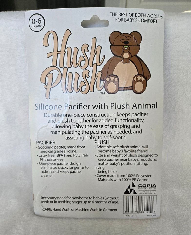 Hush Push Silicone Pacifier with Plush Animal Giraffe 810190031599| eBay