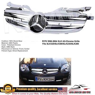 SLK R170 All Chrome Grille Star SLK320 SLK230 SLK32 SLK200 New Parts | eBay