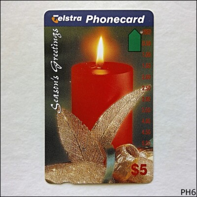 Telstra Christmas 1995 Candle N954412 956 $5 Phonecard (PH6) | eBay