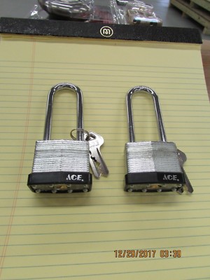 PADLOCK ACE (NEW 2 PC LOT OF LOCKS KEYED DIFFERENTLY) | eBay