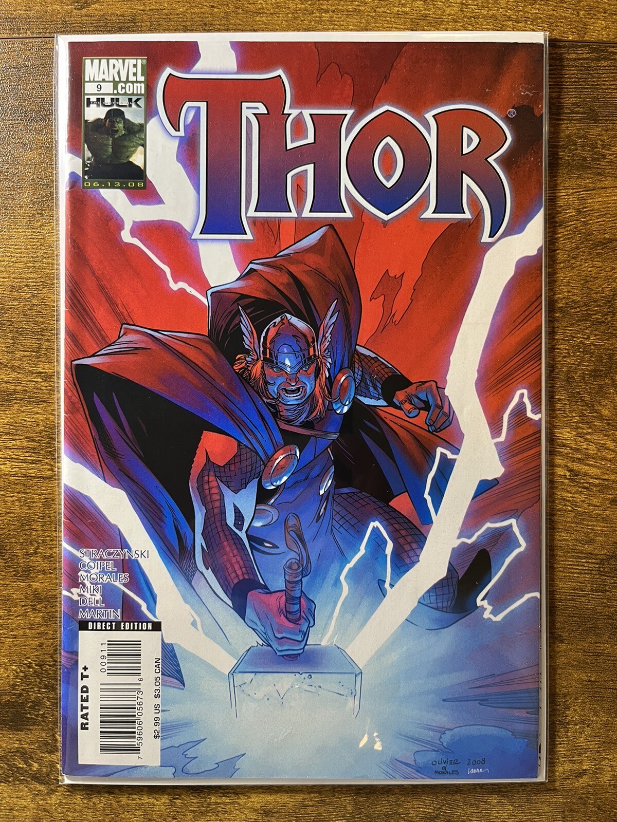 THOR 9 OLIVER COIPEL COVER J MICHAEL STRACZYNSKI STORY MARVEL COMICS ...
