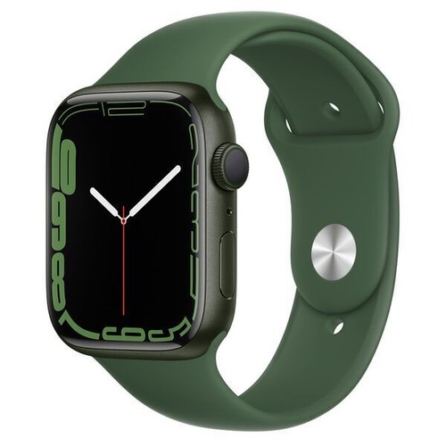 Apple Watch Series 7 45mm (GPS) Aluminum Green with Green Sport Band ...