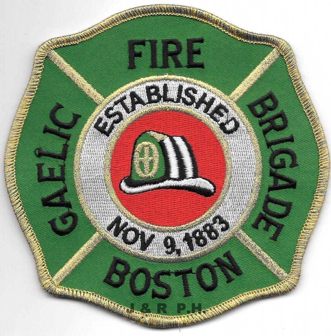 Boston Gaelic Fire Brigade - 1883, MA (4.5" x 4.5" size) fire patch | eBay