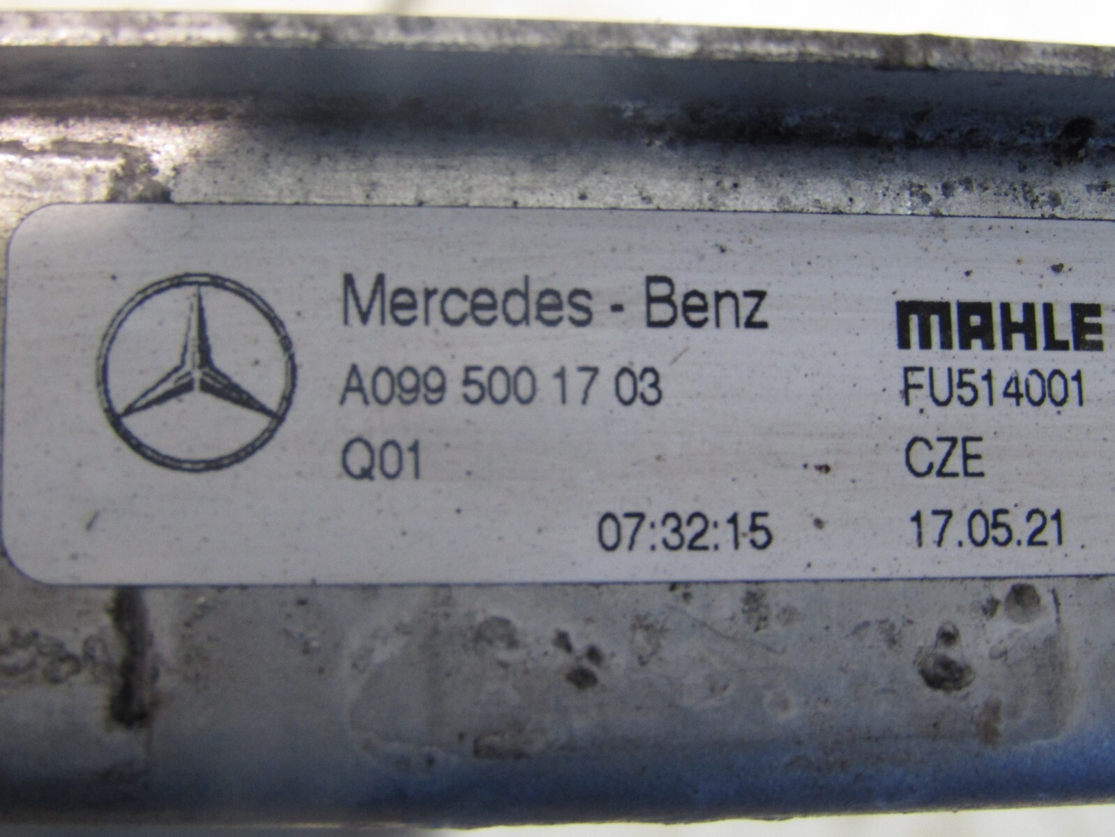2014 On Mercedes C Class W205 Radiator Genuine P/N A0995001703 REF ...