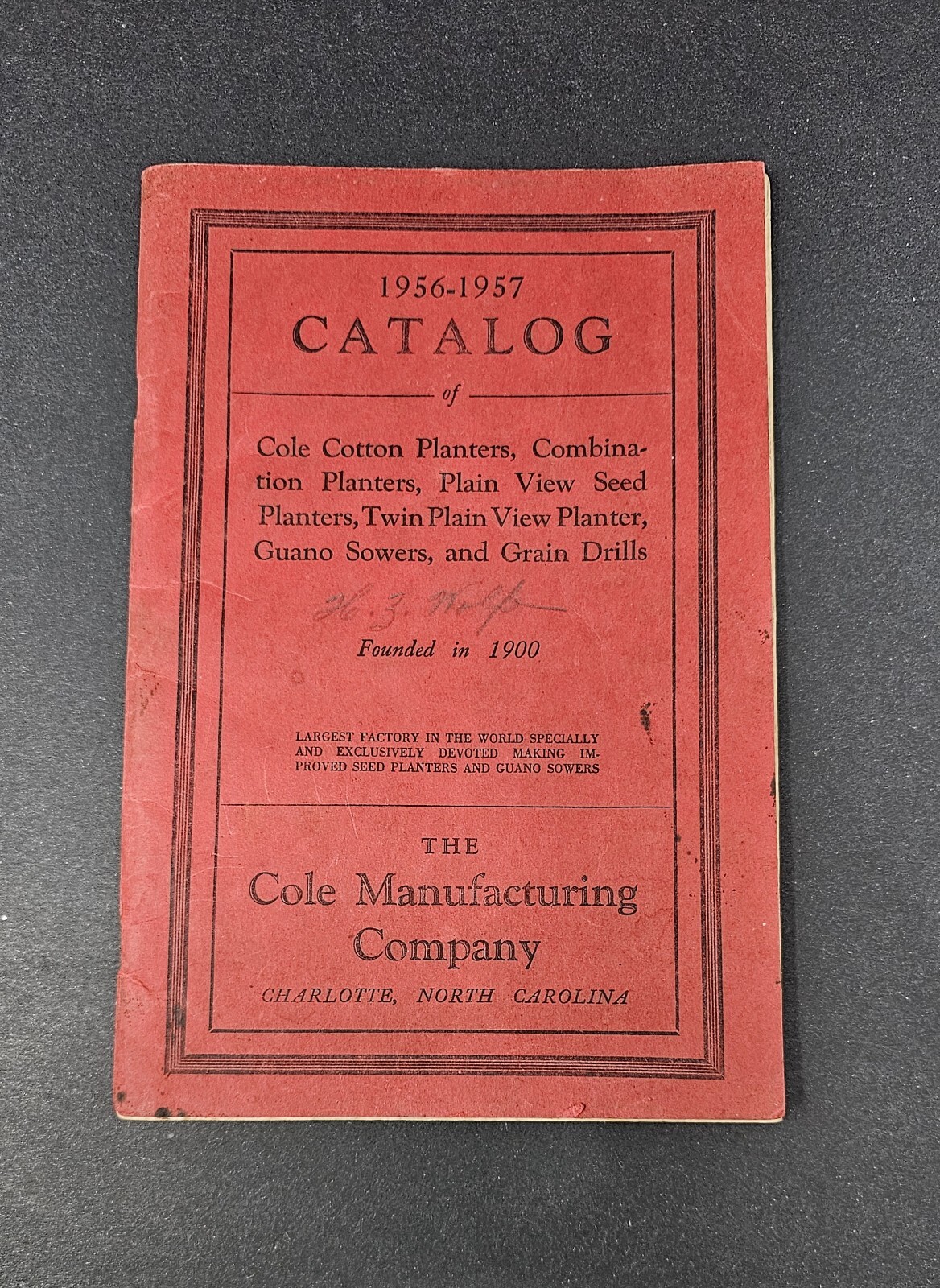 Vintage 1957-1958 Cataog Of Cole Cotton Planters, Etc By Cole ...