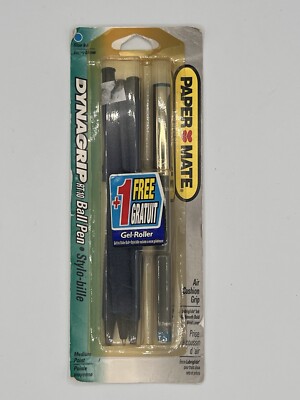 4-VTG Paper Mate Dynagrip rt10 Ball Pen 90s Blue ink air cushion Grip ...