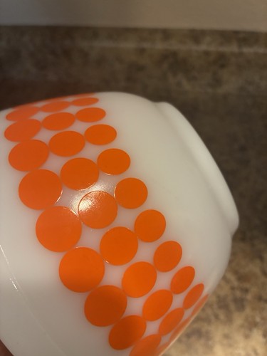 Pyrex 401 Polka Dot Orange Glass Vintage Nesting Mixing Bowl | eBay