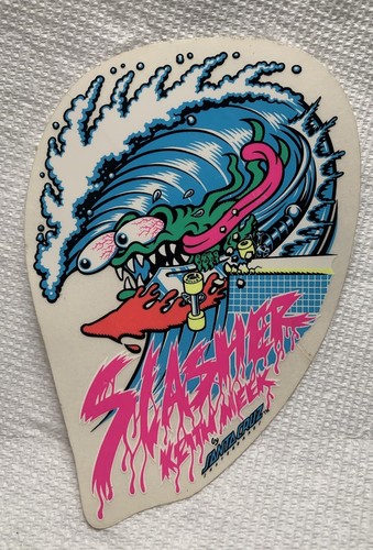 Vintage skateboard sticker Santa Cruz Keith Meek Deck Vision Powell ...