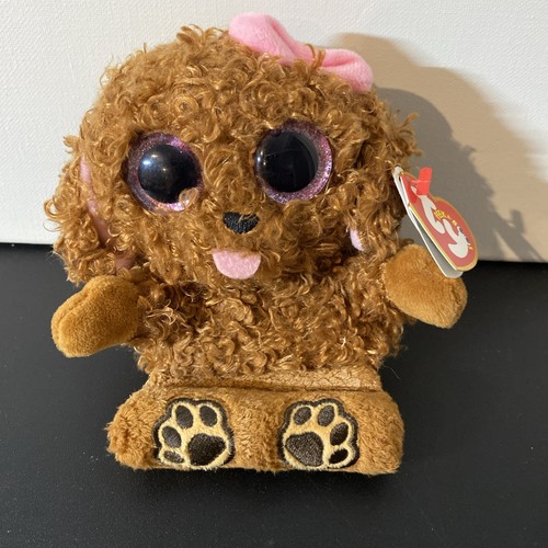 Ty Beanie Peek-A-Boos Zelda the Dog Poodle Phone Holder Plush Brown ...