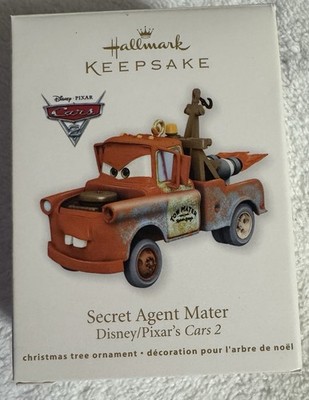 2011 Hallmark Disney Pixar Cars 2 Secret Agent Mater Keepsake Ornament ...