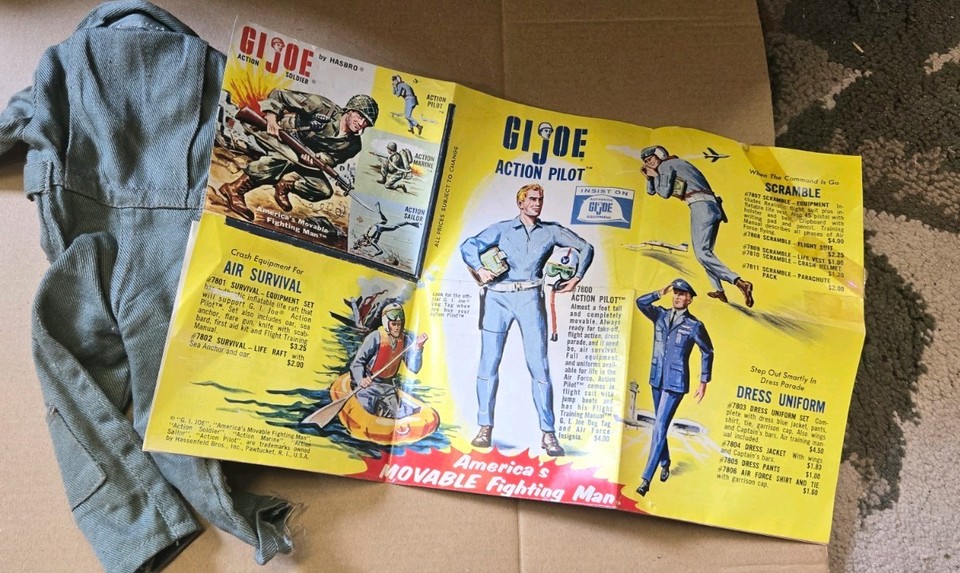 GI Joe Scramble Pilot Uniform With Booklet - Excellent Condition | eBay