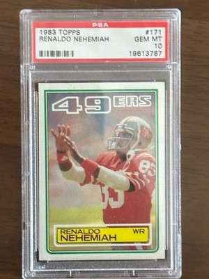 1983 TOPPS RENALDO NEHEMIAH PSA 10 Rookie 49ers | eBay