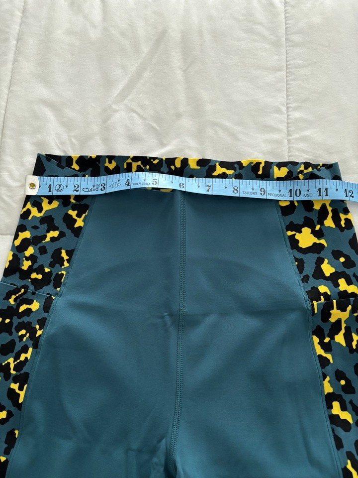 Sweaty Betty Power Leopard Print Teal Workout Leggings Size 6 | eBay