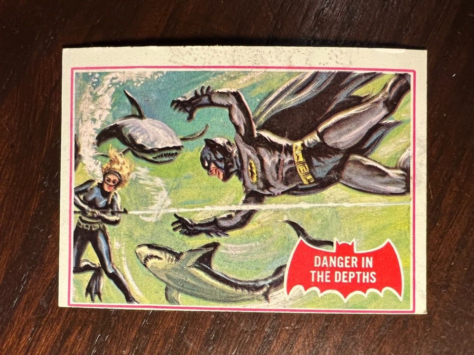 1966 Topps Batman Red/Black/Blue Bat & Riddler/Puzzle/Orange Back Pick ...